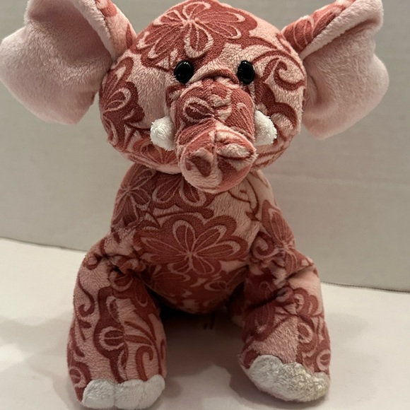 GANZ | Toys | Ganz Pink And White Stuffed Animal With Floral Accents ...